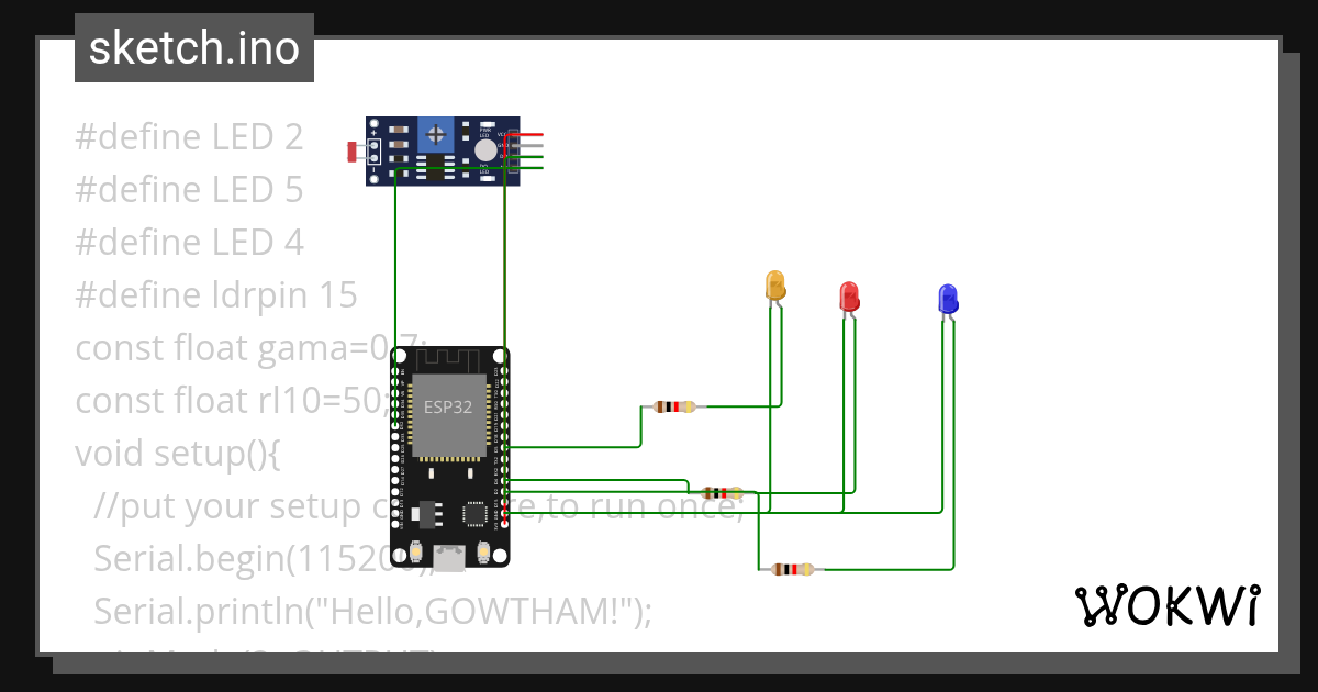 Gowtham S Wokwi Esp32 Stm32 Arduino Simulator