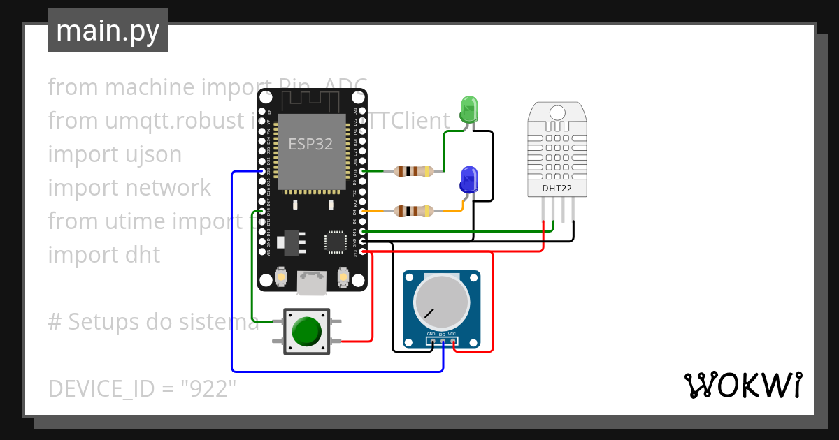 V5 - Tranca IoT (DHT) - Wokwi ESP32, STM32, Arduino Simulator