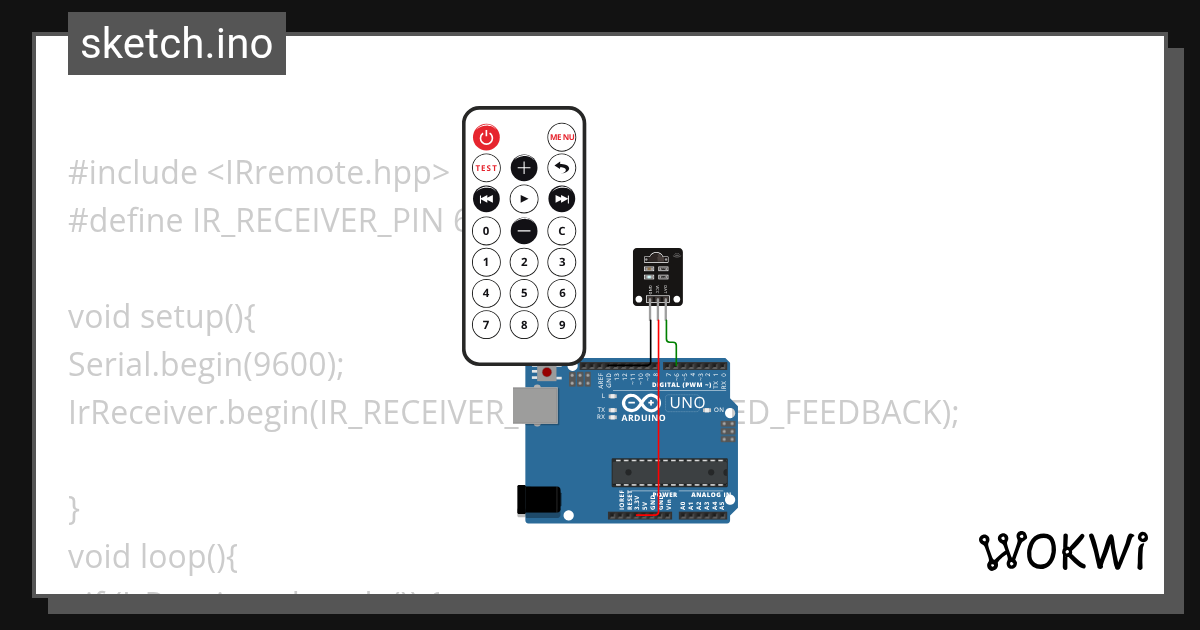 IRremote - Wokwi ESP32, STM32, Arduino Simulator
