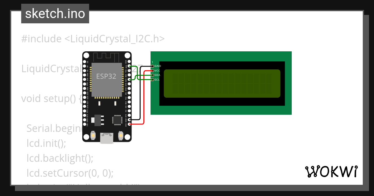 Esp32i2clcd Wokwi Esp32 Stm32 Arduino Simulator 3482