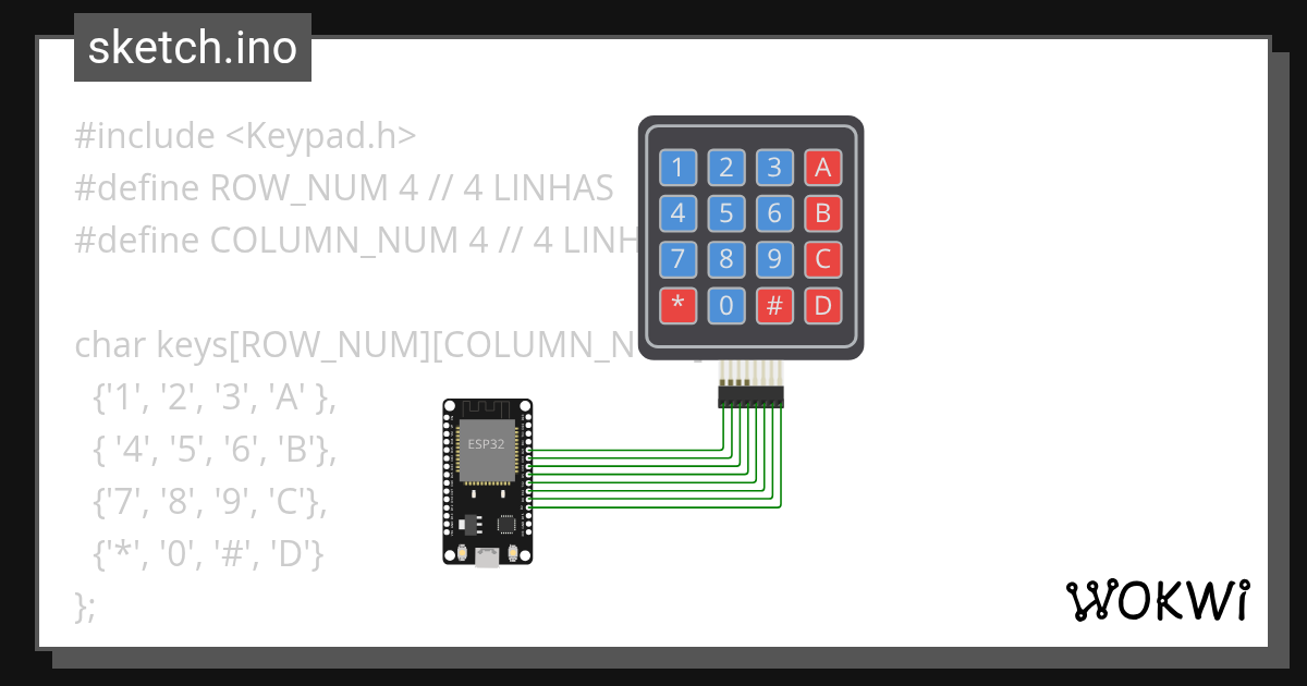KEYBOARD - Wokwi ESP32, STM32, Arduino Simulator