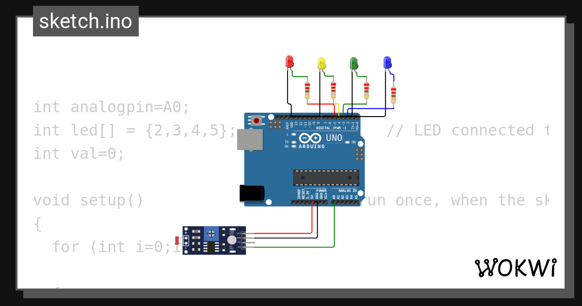 光控灯 多个灯 Wokwi Esp32 Stm32 Arduino Simulator 2779