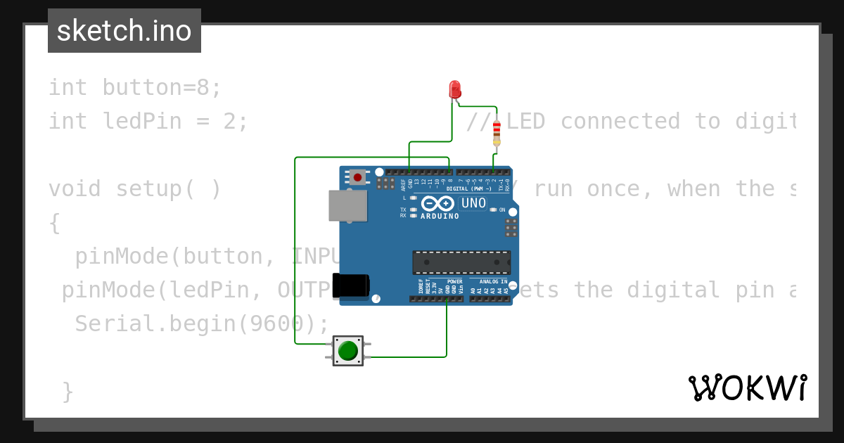 一键无锁控制灯 不听话 Wokwi Esp32 Stm32 Arduino Simulator 