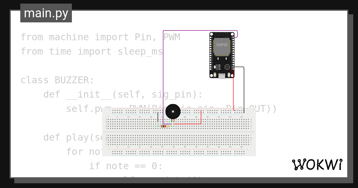 Buzzer Wokwi Esp32 Stm32 Arduino Simulator 7207