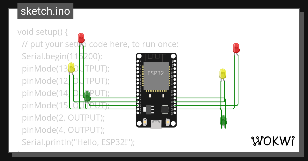 traffic - Wokwi ESP32, STM32, Arduino Simulator