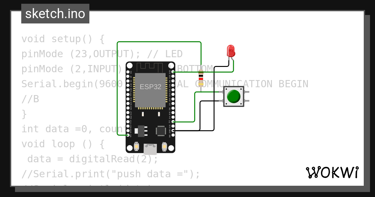 Push Bottom Wokwi Esp32 Stm32 Arduino Simulator 1795