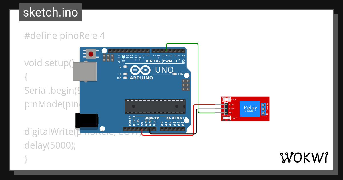 Relay - Wokwi ESP32, STM32, Arduino Simulator