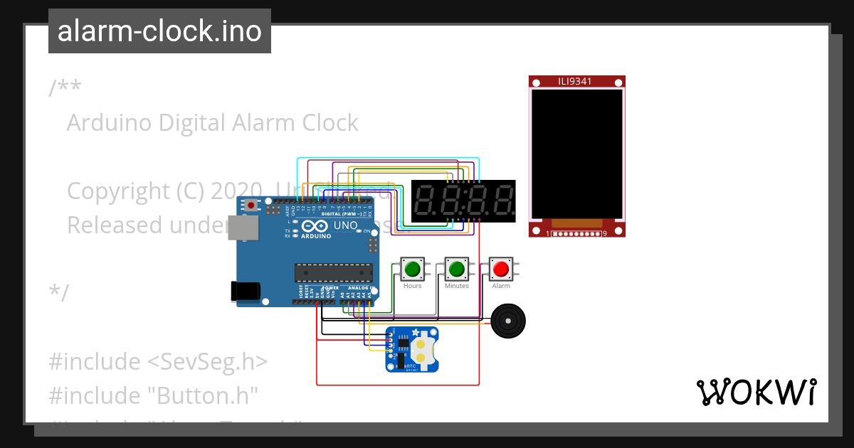 alarm-clock.ino Copy - Wokwi ESP32, STM32, Arduino Simulator