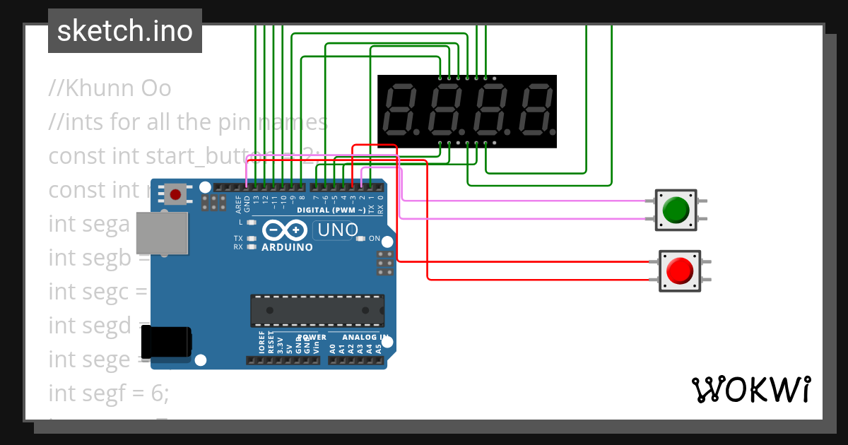 Stopwatch - Khunn Oo - Wokwi ESP32, STM32, Arduino Simulator
