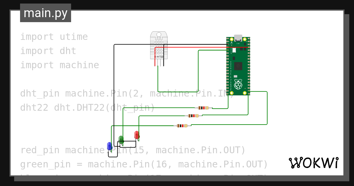 Temprature And Himidity Wokwi Esp32 Stm32 Arduino Simulator
