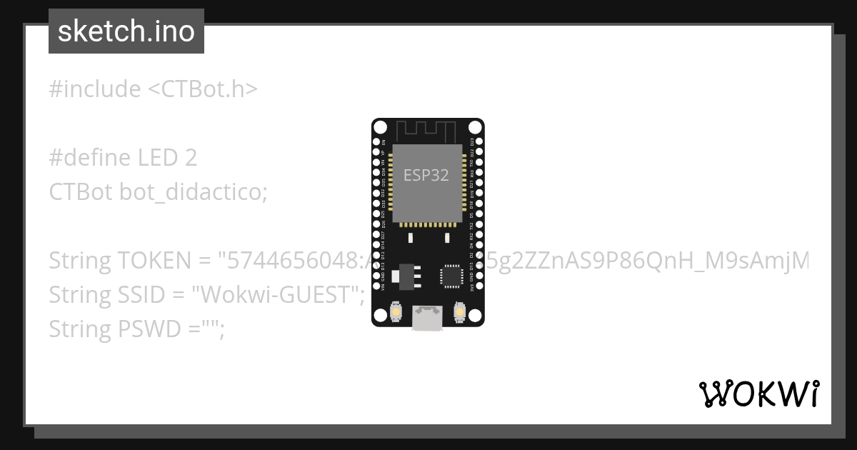 esp32 con Telegram Copy - Wokwi ESP32, STM32, Arduino Simulator