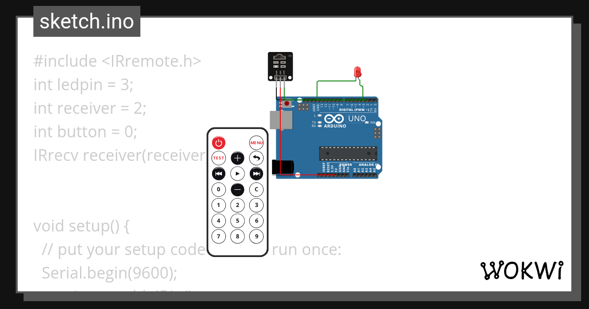 IR SENSOR - Wokwi ESP32, STM32, Arduino Simulator
