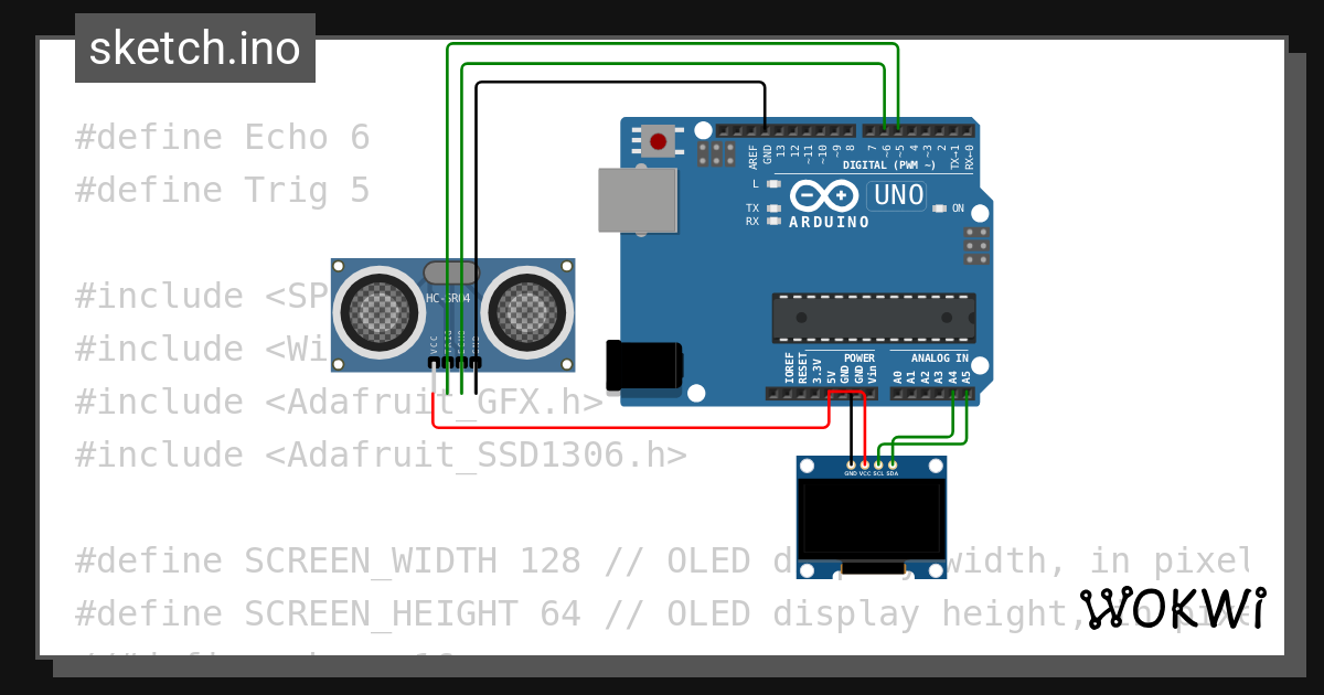 超声波测距 Wokwi Esp32 Stm32 Arduino Simulator