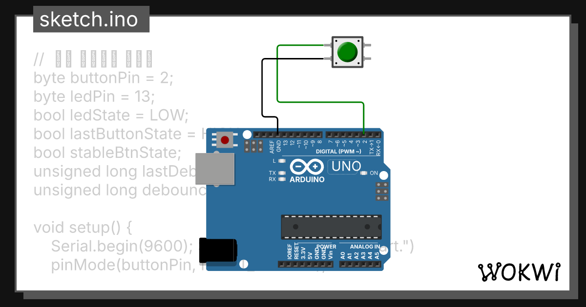 버튼 디바운스 테스트 Wokwi Esp32 Stm32 Arduino Simulator