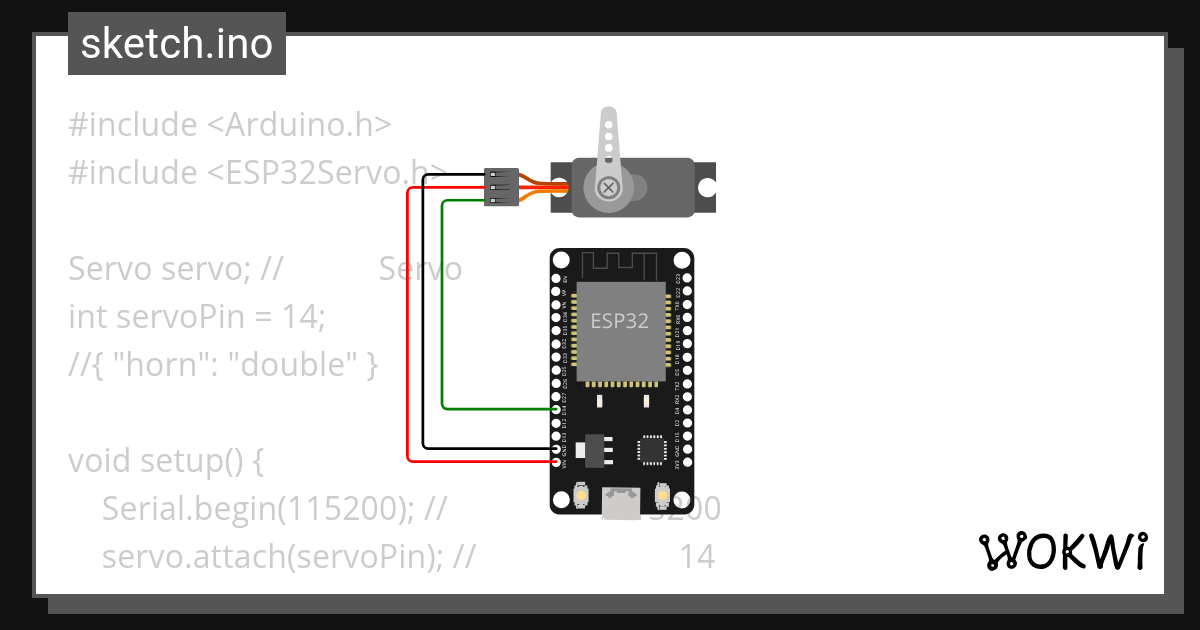 Servo - Wokwi ESP32, STM32, Arduino Simulator
