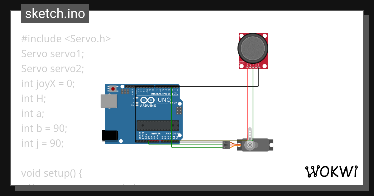 Servo Joystick Good Copy Wokwi Esp32 Stm32 Arduino Simulator 
