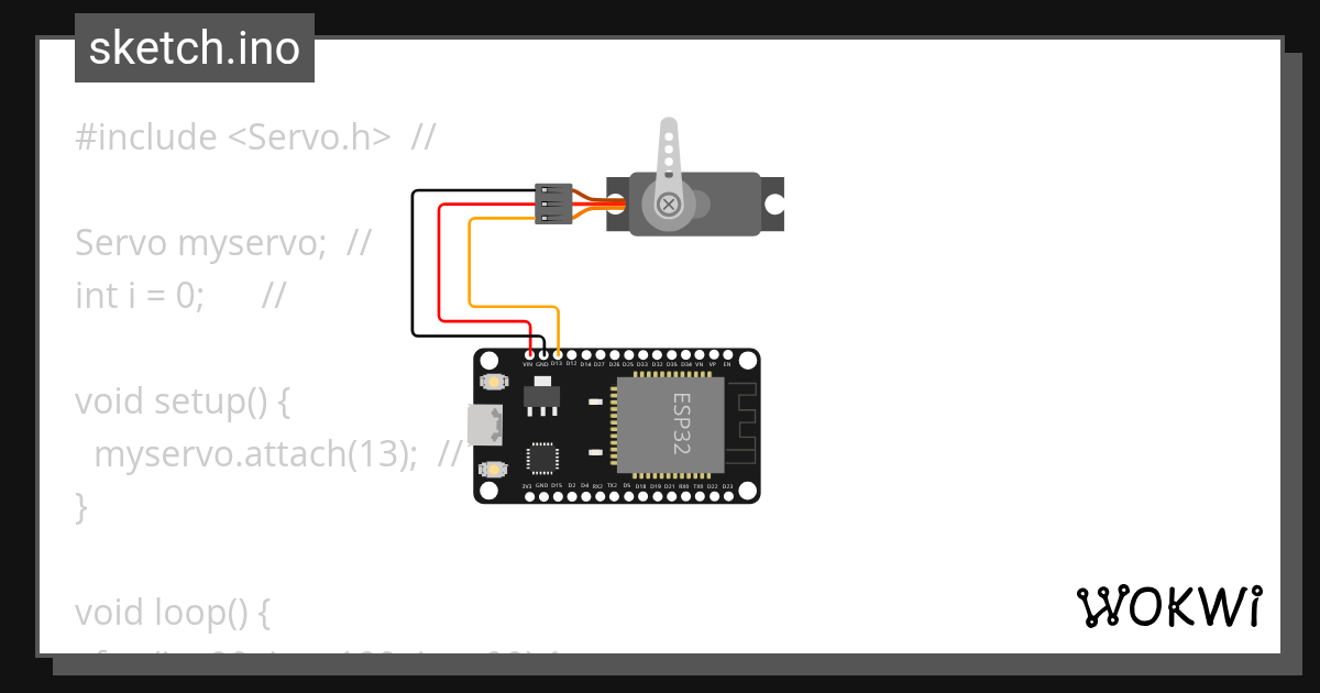 馬達轉0 90 180 Wokwi Esp32 Stm32 Arduino Simulator 0883