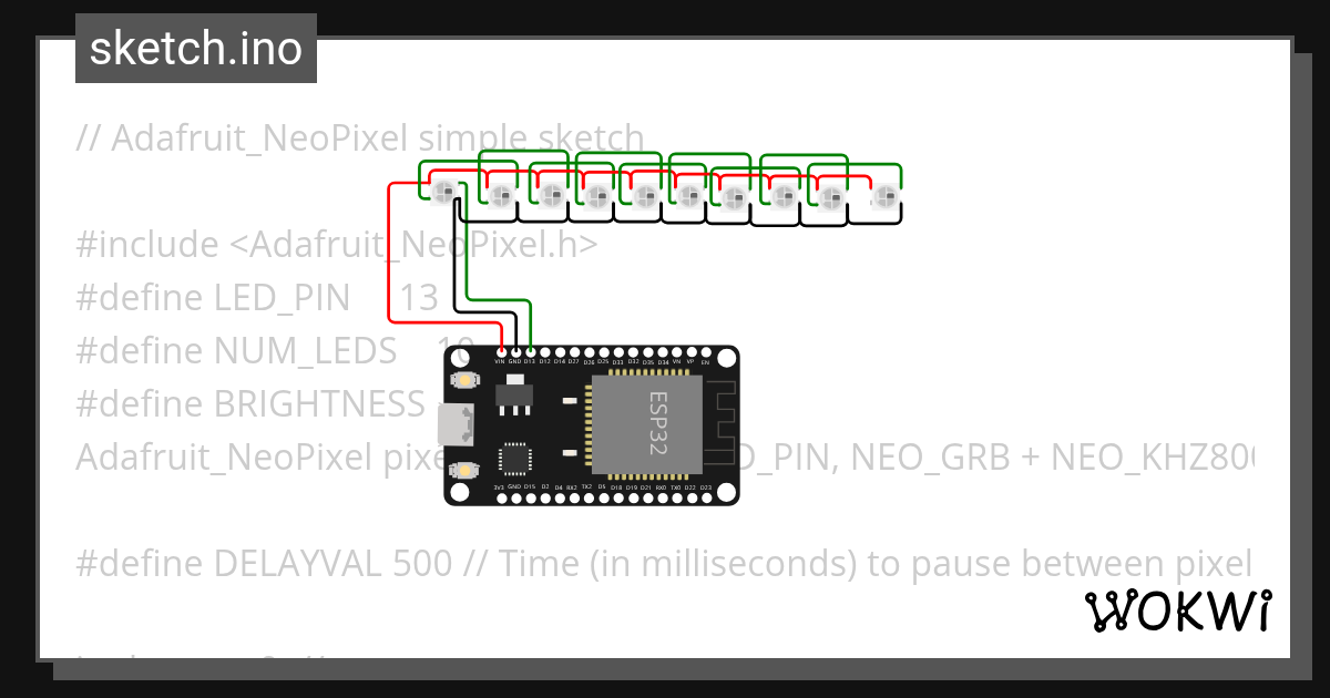 neopixel - Wokwi ESP32, STM32, Arduino Simulator
