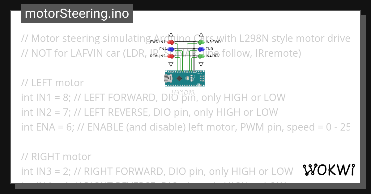 motorSteering - Wokwi ESP32, STM32, Arduino Simulator