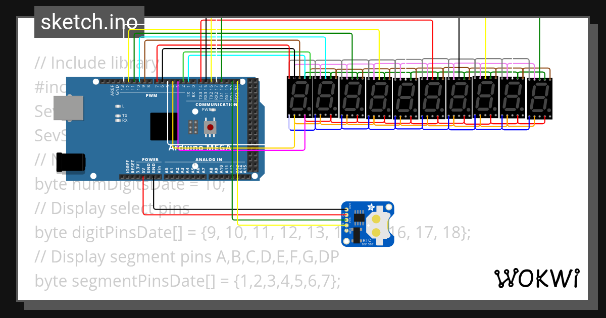 Digital Clock Copy Copy Copy Wokwi Esp32 Stm32 Arduino Simulator