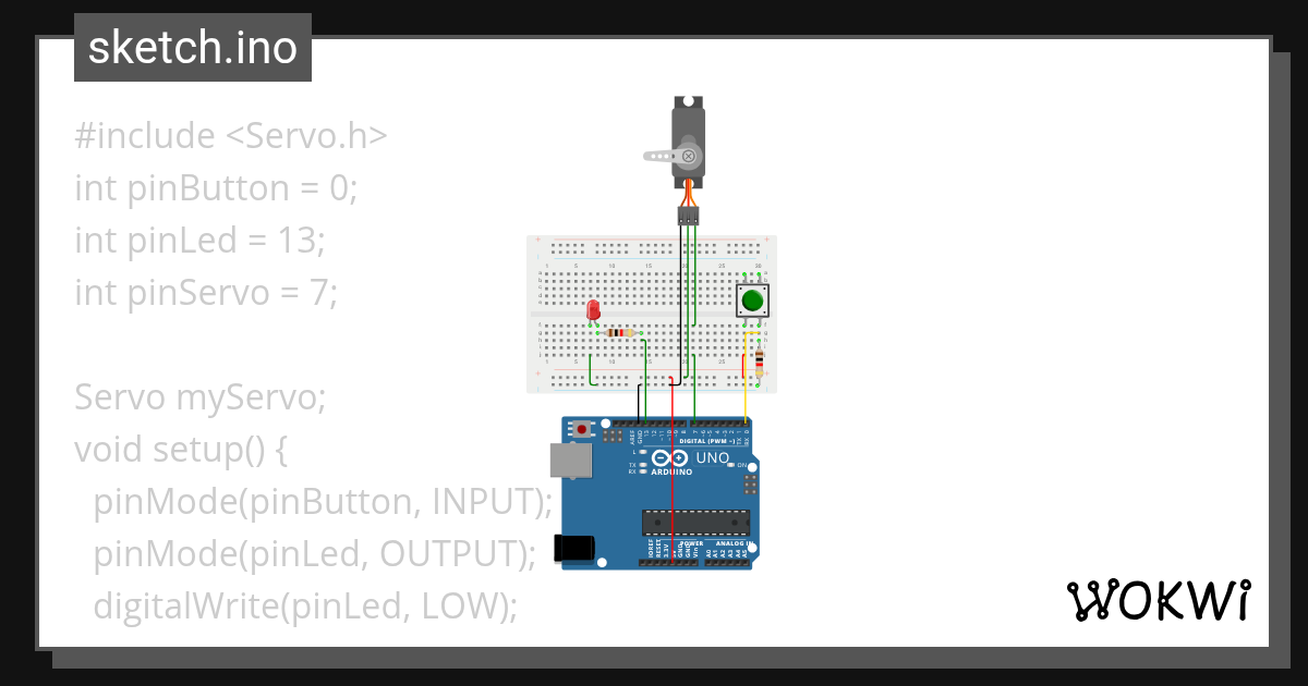 Servo Button Wokwi Esp32 Stm32 Arduino Simulator