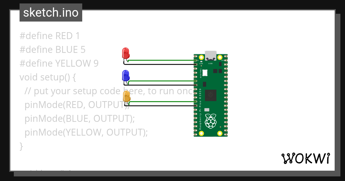 LED Blink - Wokwi ESP32, STM32, Arduino Simulator