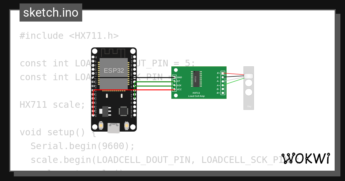 Loadcell Wokwi Esp32 Stm32 Arduino Simulator