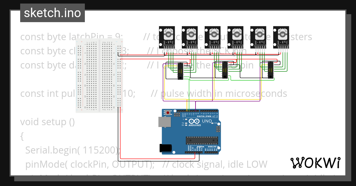 74HC165 - Wokwi Arduino and ESP32 Simulator