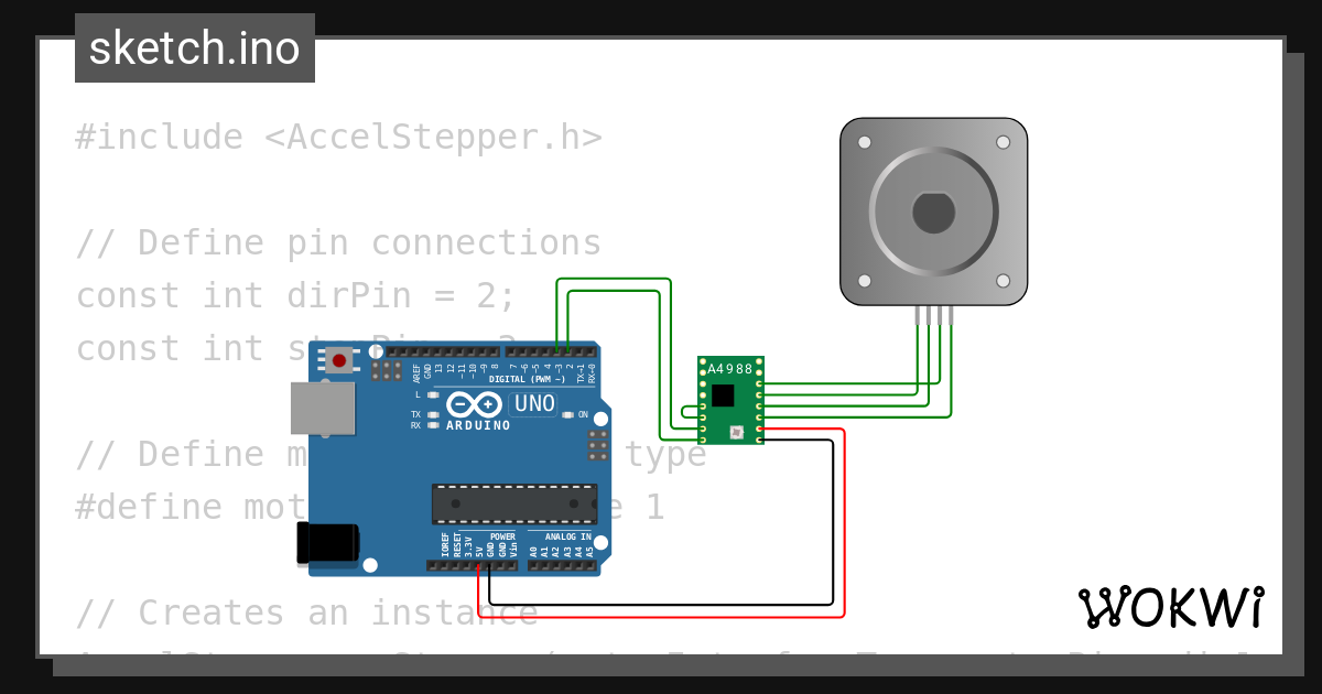 A4988 Wokwi Esp32 Stm32 Arduino Simulator