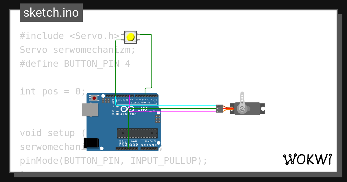 Serwo Wokwi Esp32 Stm32 Arduino Simulator