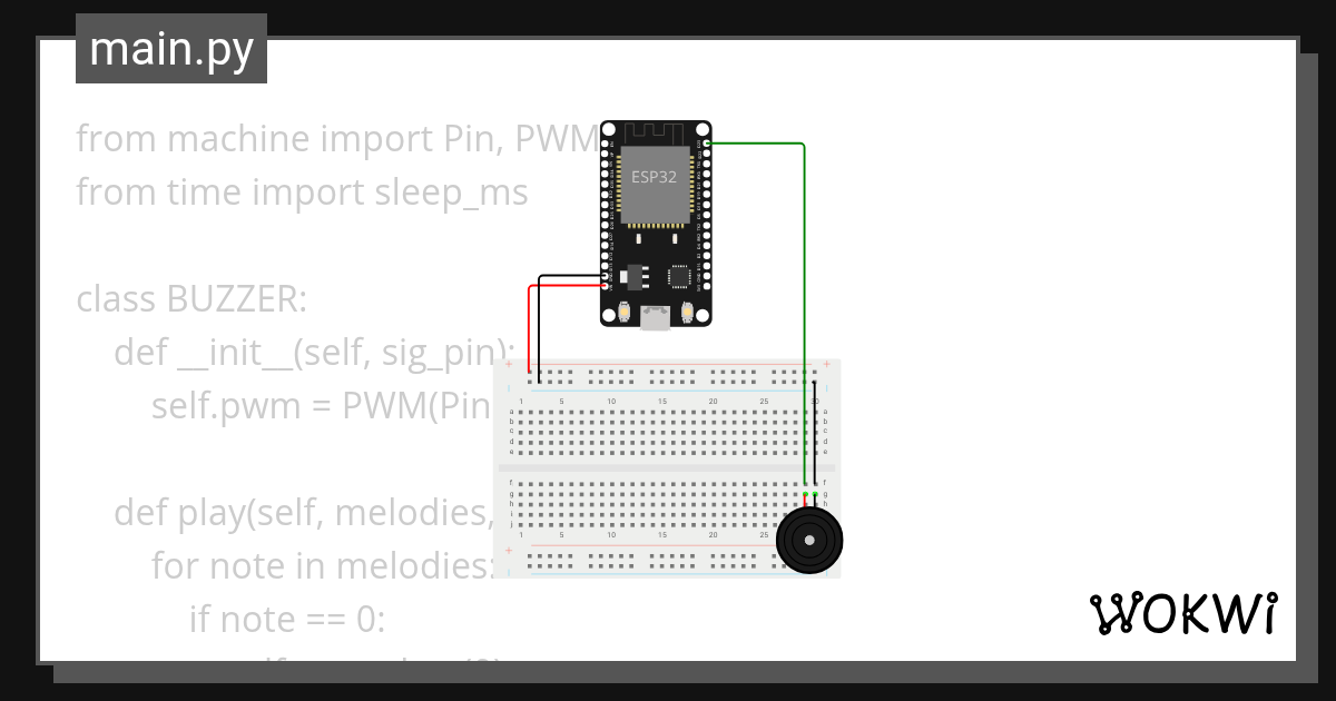 2023-04-20 Buzzer - Wokwi ESP32, STM32, Arduino Simulator