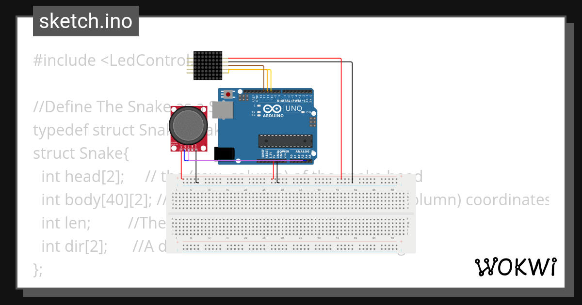 snake - Wokwi ESP32, STM32, Arduino Simulator
