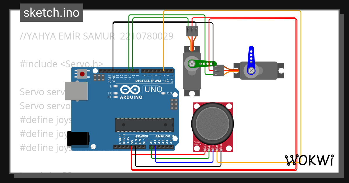 BTE 114 JOYSTİCK - Wokwi ESP32, STM32, Arduino Simulator