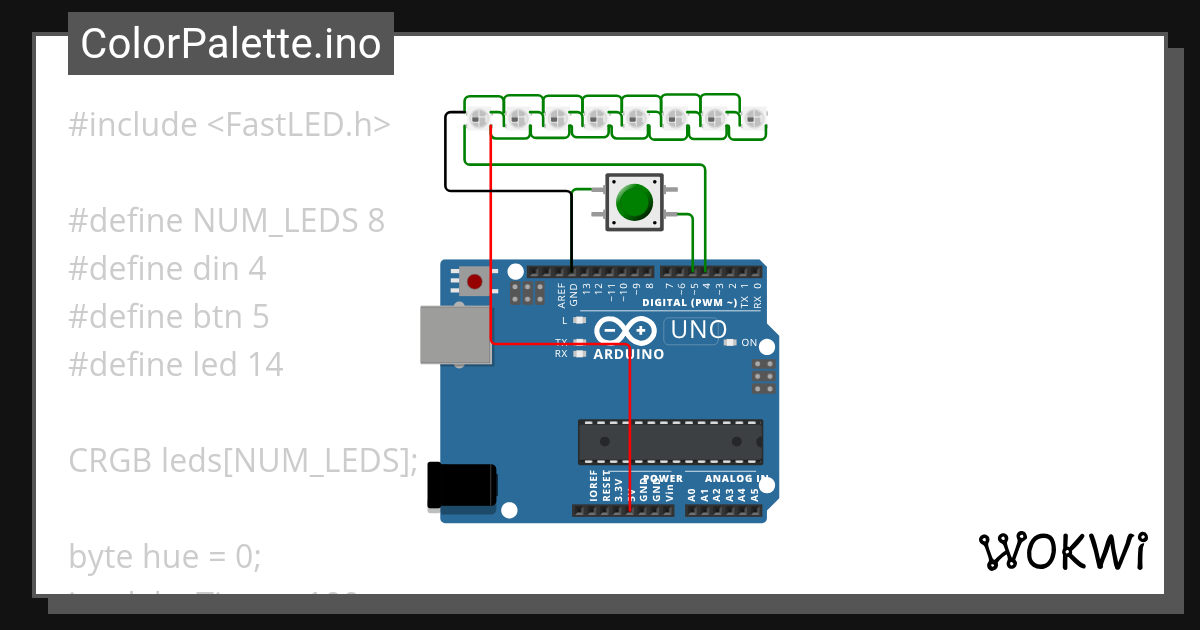 fastLed Animation.ino - Wokwi ESP32, STM32, Arduino Simulator