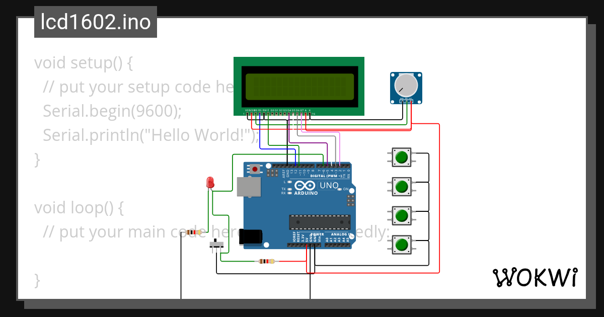 LCD Menu 01.ino - Wokwi ESP32, STM32, Arduino Simulator