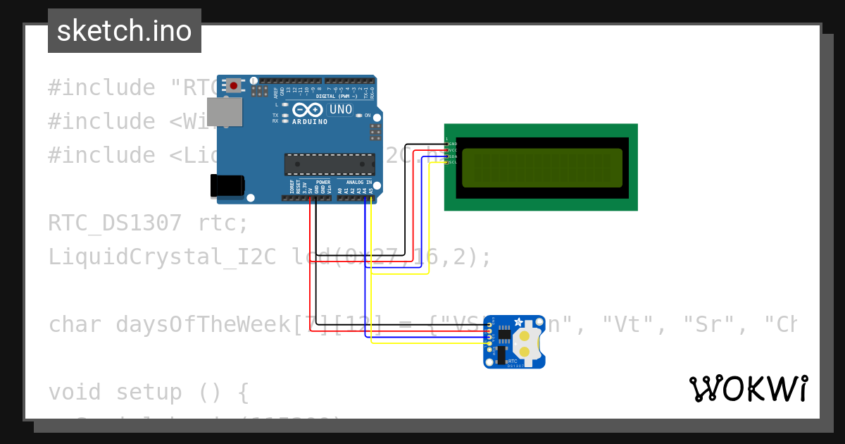 Часы Ардуино Уно Wokwi Esp32 Stm32 Arduino Simulator