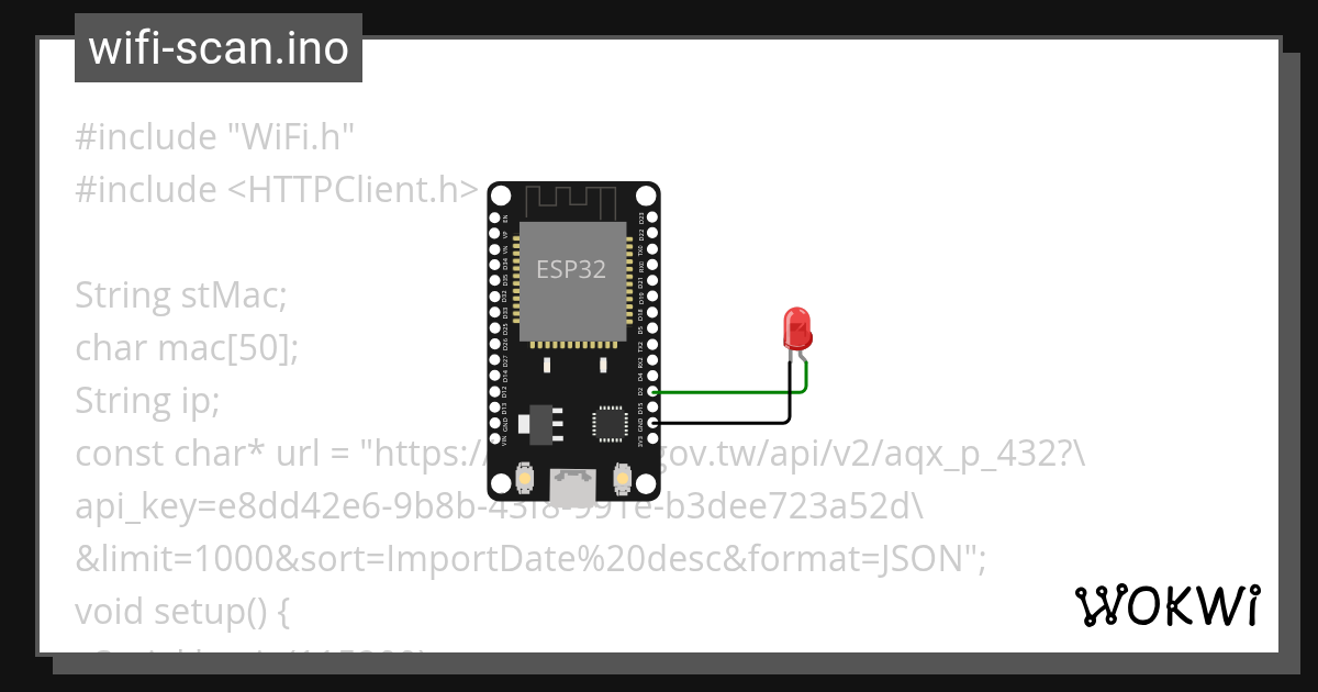 wifi_esp32-client - Wokwi ESP32, STM32, Arduino Simulator