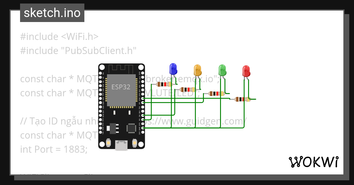 Bài 1c - Wokwi ESP32, STM32, Arduino Simulator