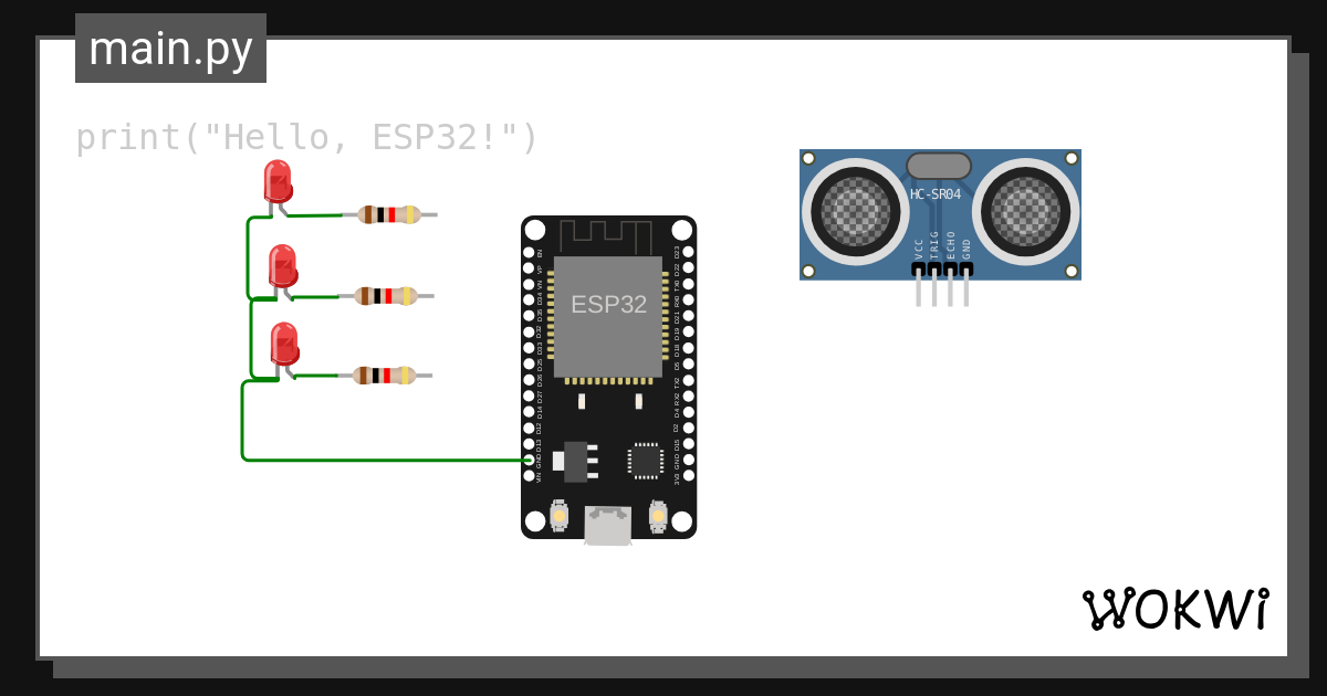 Sensor đèn Wokwi Esp32 Stm32 Arduino Simulator 