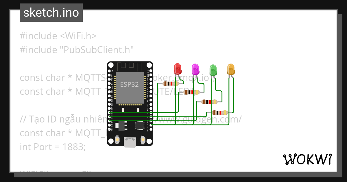 Bài 1b - Wokwi ESP32, STM32, Arduino Simulator