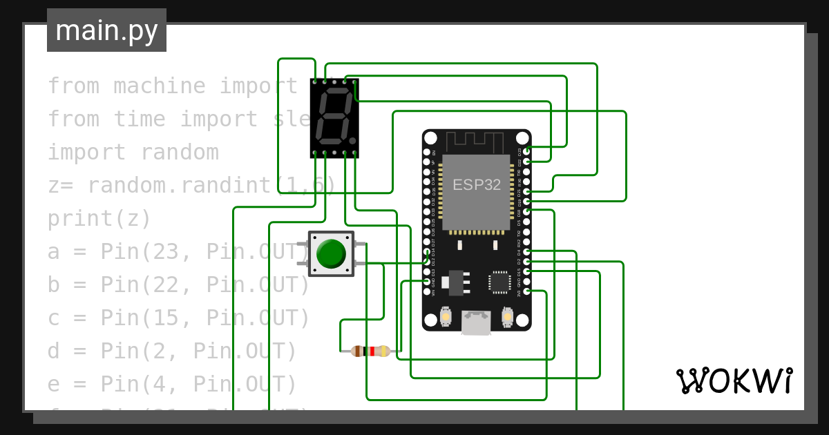 Device Dice Random Number Wokwi Esp32 Stm32 Arduino Simulator