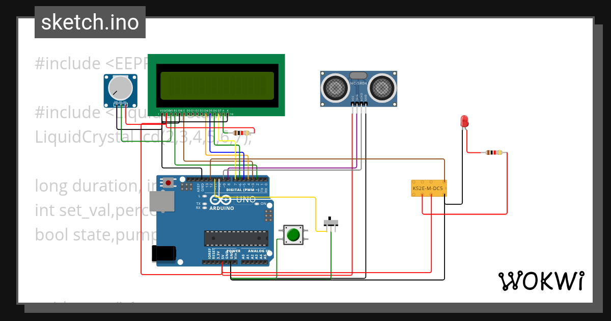 Water level indicator - Wokwi ESP32, STM32, Arduino Simulator