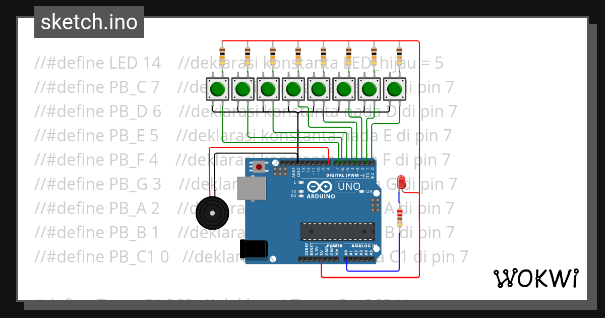 Piano - Wokwi ESP32, STM32, Arduino Simulator