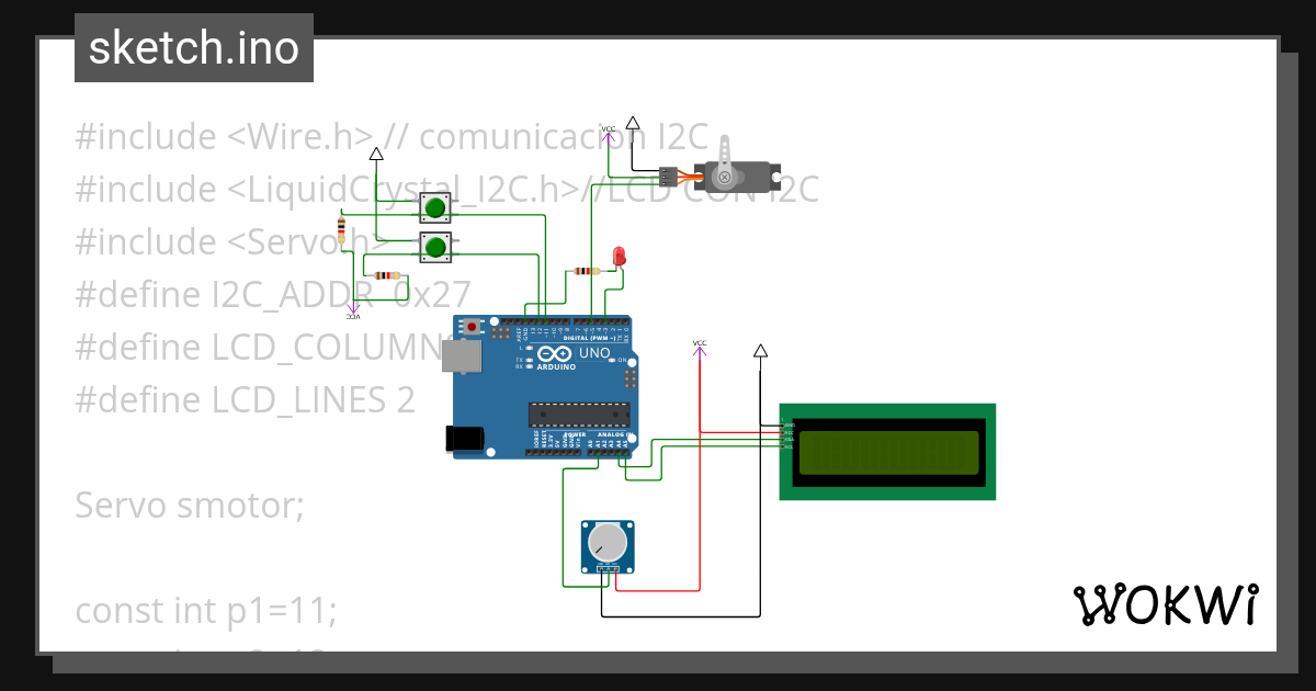 Lcd Pulsdaores Y Servomotor Wokwi Esp32 Stm32 Arduino Simulator 7399