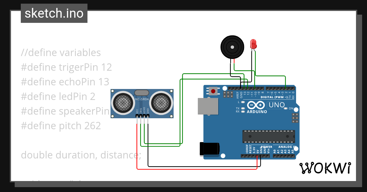 The alarm indicator - Wokwi ESP32, STM32, Arduino Simulator