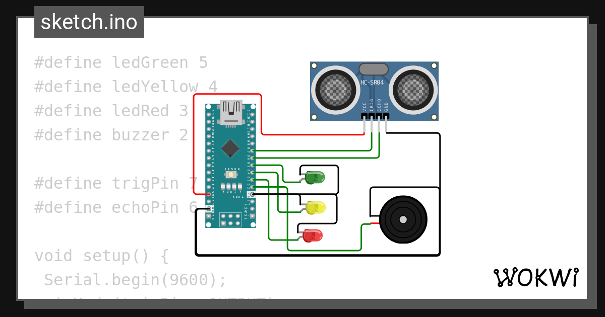 Shandy Gilang Priawardana Sensor Jarak Wokwi Esp32 Stm32 Arduino Simulator