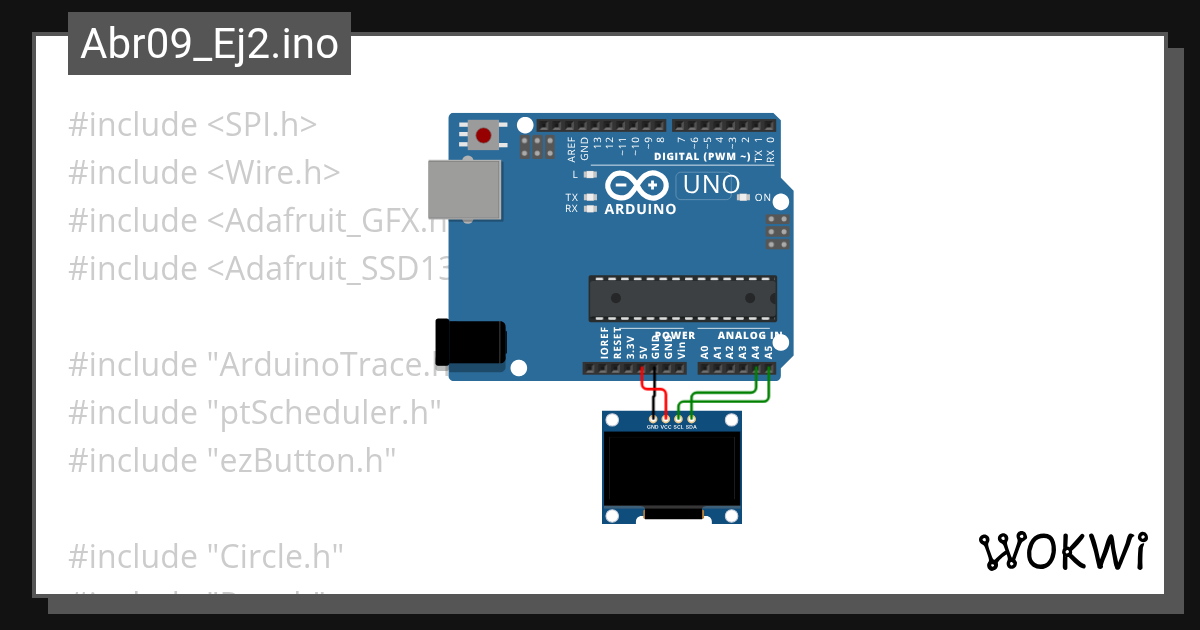 Circulo y cuadrado (Rodeando) - Wokwi ESP32, STM32, Arduino Simulator