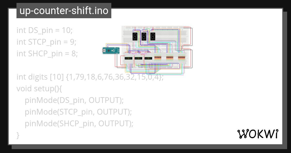 SLF-upCounter Copy - Wokwi ESP32, STM32, Arduino Simulator