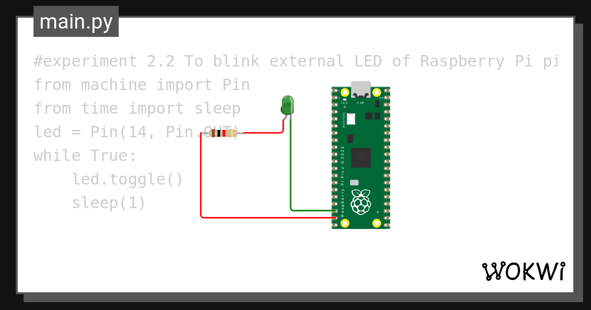 Blink Internal LED of raspberry pie pico - Wokwi ESP32, STM32, Arduino ... Blink Internal LED of raspberry pie pico - Wokwi ESP32, STM32, Arduino ...
