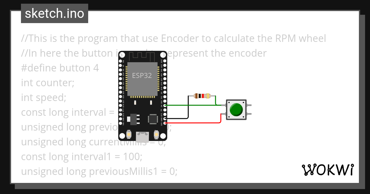 encoder button - Wokwi ESP32, STM32, Arduino Simulator